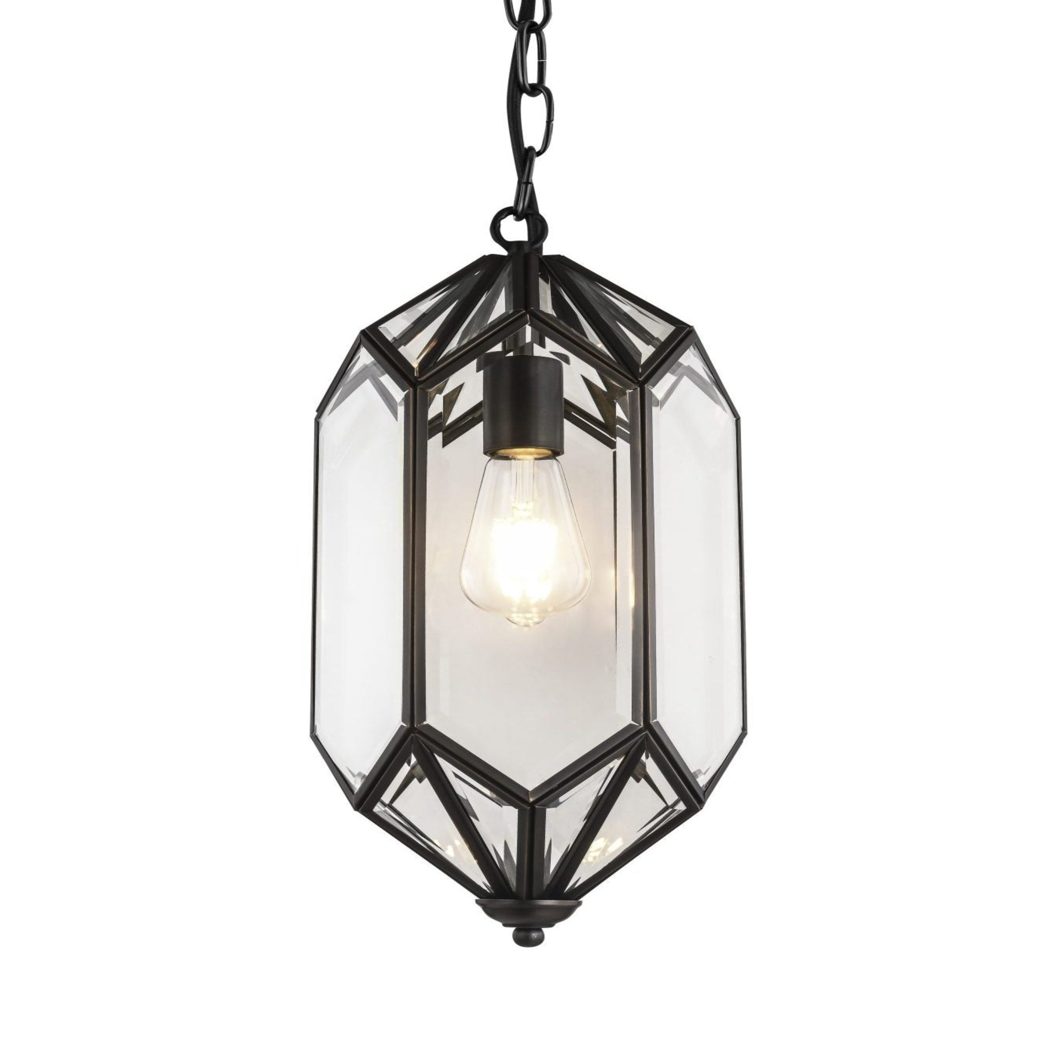 Eleanor Barss and Bevelled Glass Pendant -Bronze Finish – Lights and ...