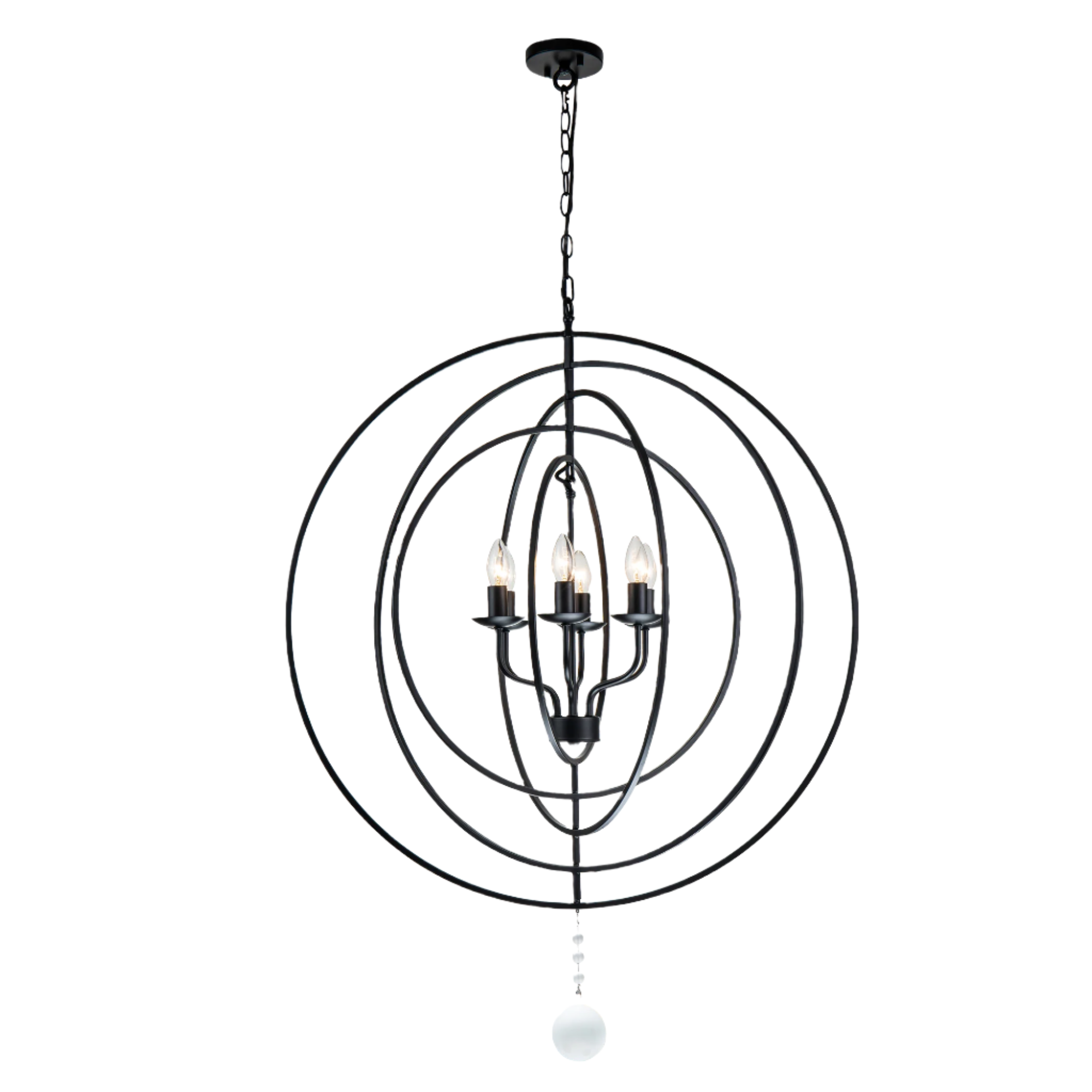 Maxwell 6 Light 86CM BLACK – Lights and Fans Online