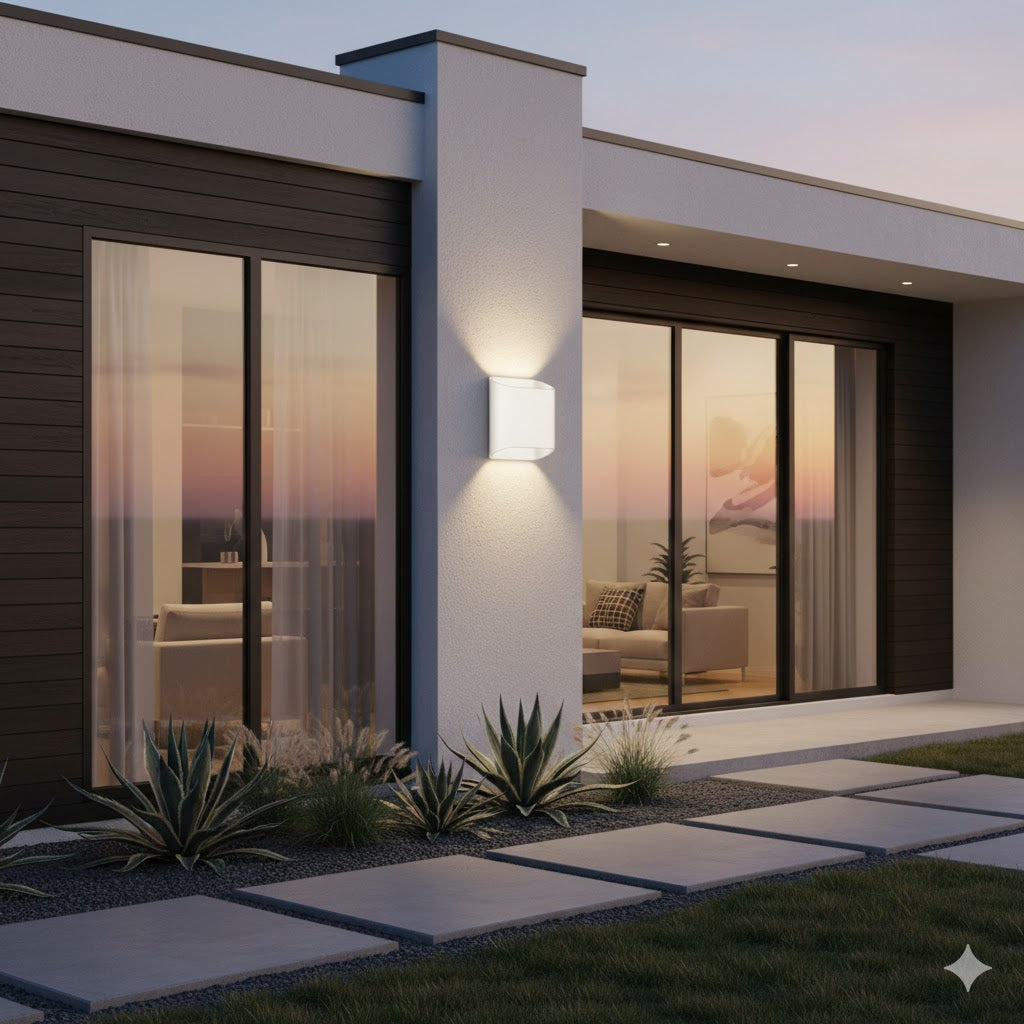 Kiora Tricolour LED Exterior Wall Light – Lights and Fans Online